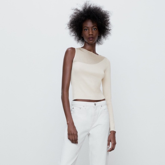 Zara | Tops | Zara One Shoulder Top | Poshmark